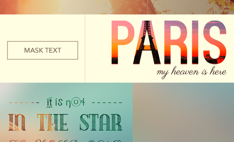 Clipping Mask Text Square | i-App Creation Co.,Ltd. - Mobile App ...