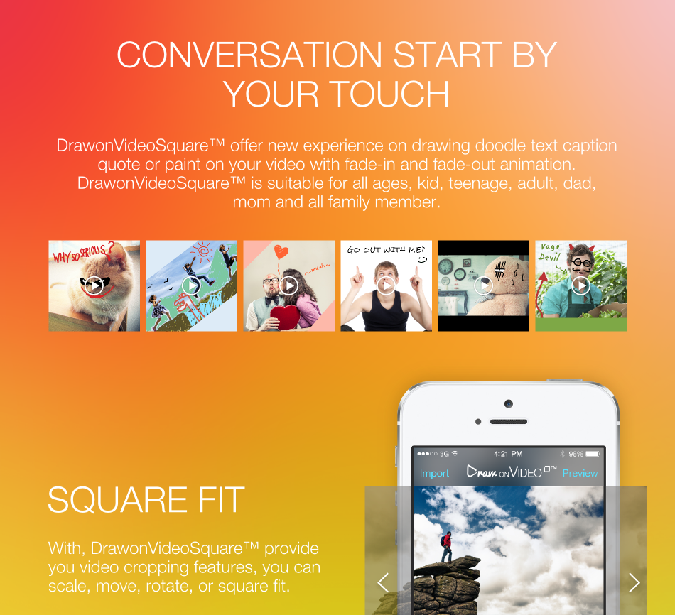 Draw on Video Square | i-App Creation Co.,Ltd. - Mobile App Development ...